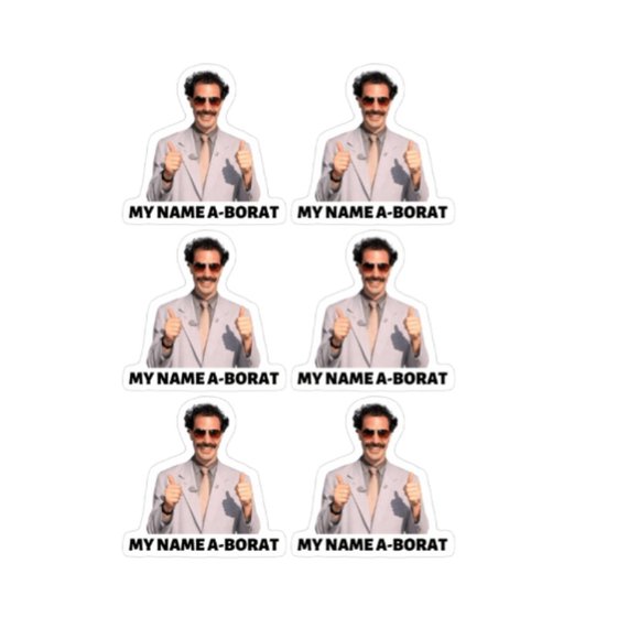 Design | Borat My Name A Borat Laminated Vinyl Stickers 135 | Poshmark